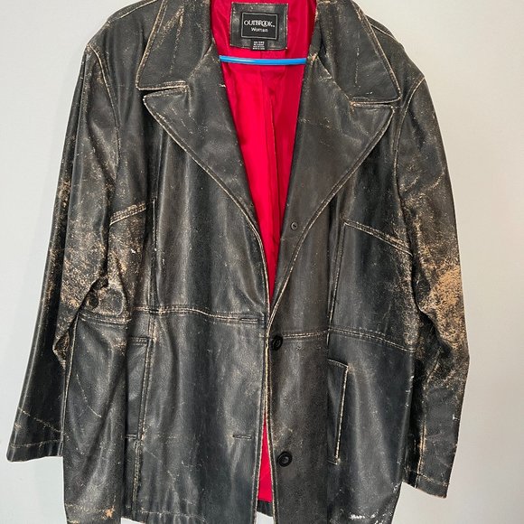 Outbrook | Jackets & Coats | Outbrook Woman Distressed Faux Leather ...